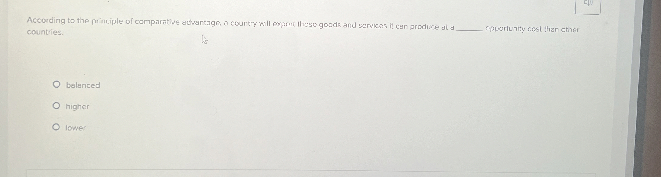 Solved According to the principle of comparative advantage, | Chegg.com