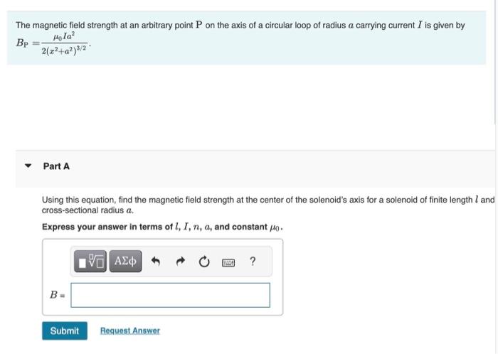 Solved The magnetic field strength at an arbitrary point P | Chegg.com