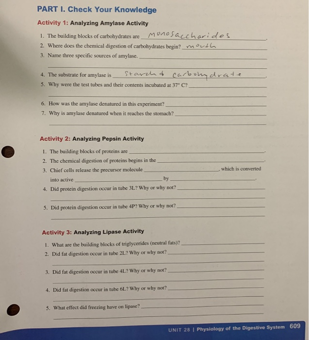Solved PART I. Check Your Knowledge Activity 1: Analyzing | Chegg.com