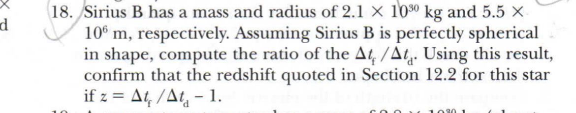 Sirius B has a mass and radius of 2.1×1030kg ﻿and | Chegg.com