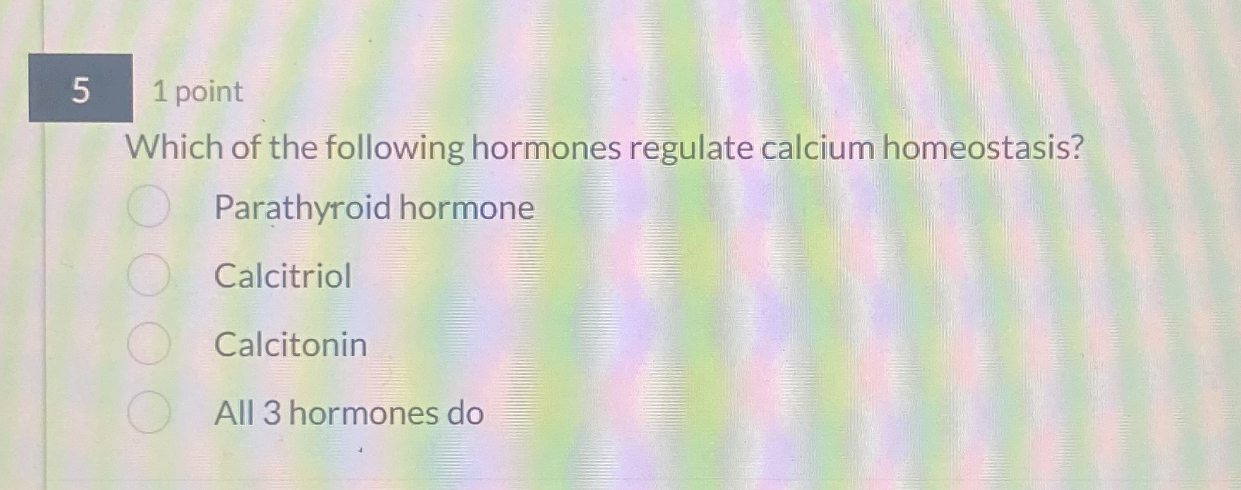 Solved 51 ﻿pointWhich of the following hormones regulate | Chegg.com