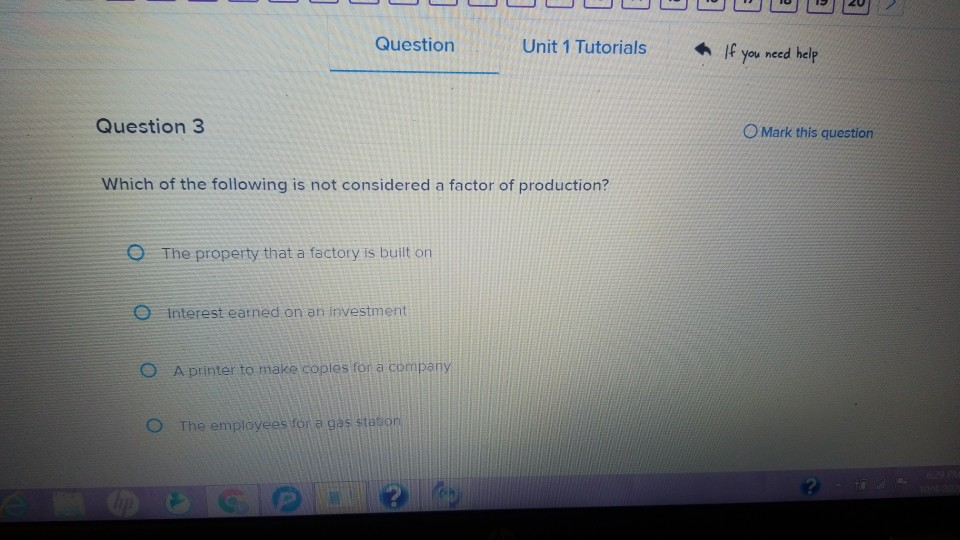 Solved Question Unit 1 Tutorials * If you need help Question | Chegg.com