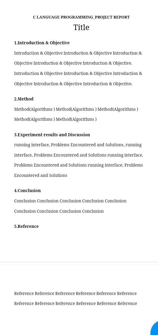 Solved C LANGUAGE PROGRAMMING_PROJECT REPORT Title | Chegg.com