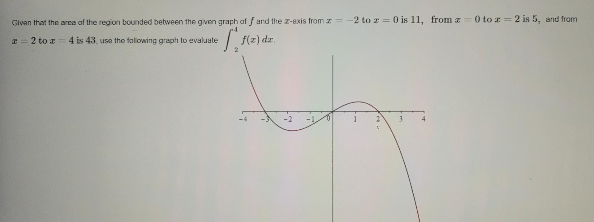 Solved Given that the area of the region bounded between the | Chegg.com