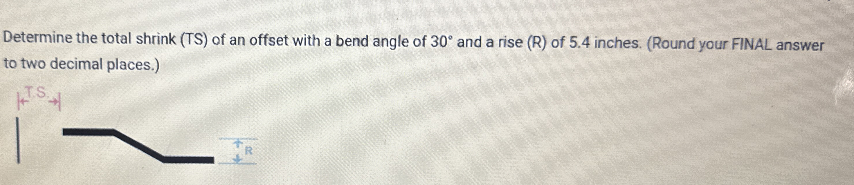 Solved Determine the total shrink (TS) ﻿of an offset with a | Chegg.com