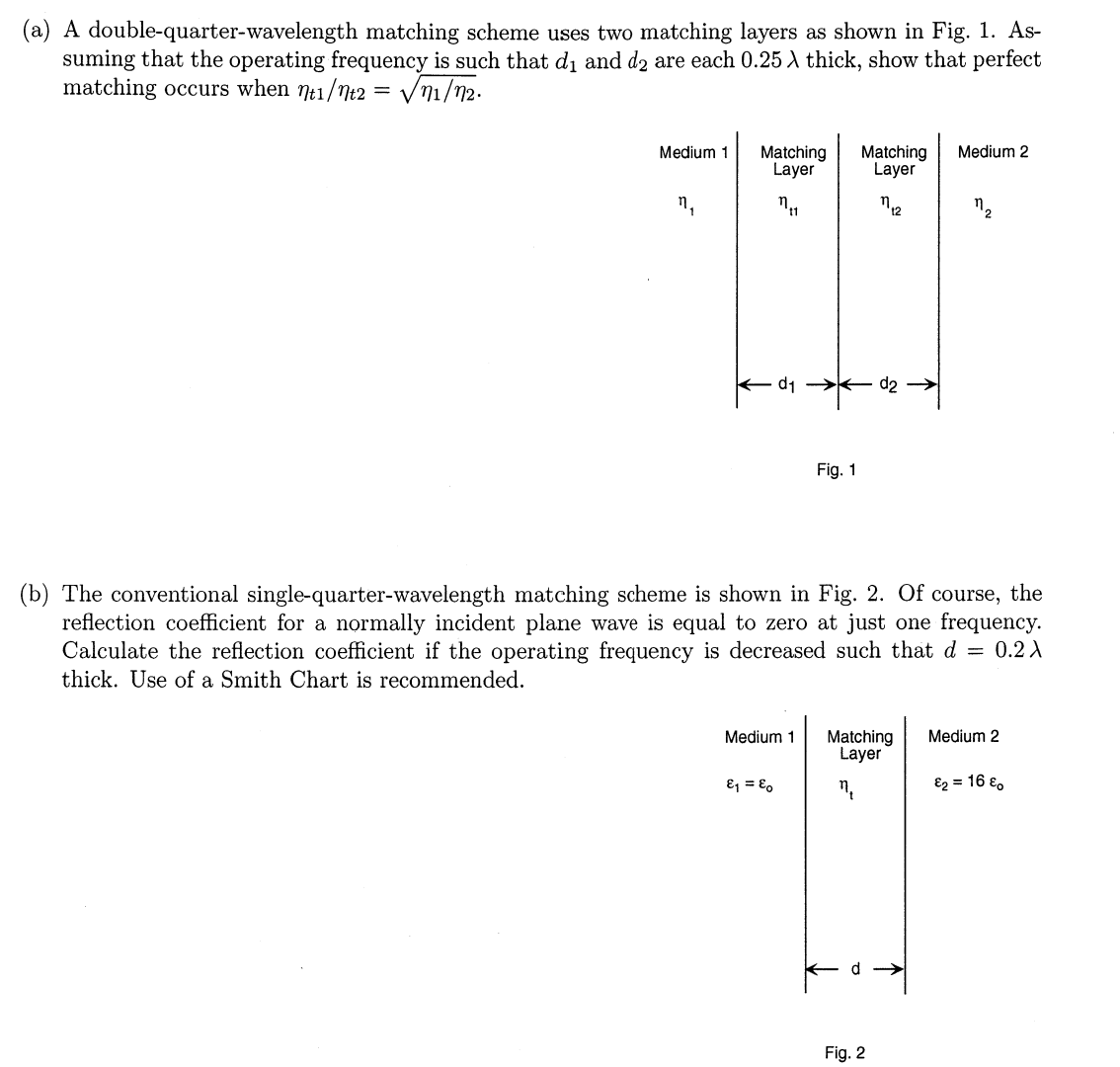 Solved by an EXPERT (a) ﻿a double-quarter-wavelength matching scheme uses | Chegg.com