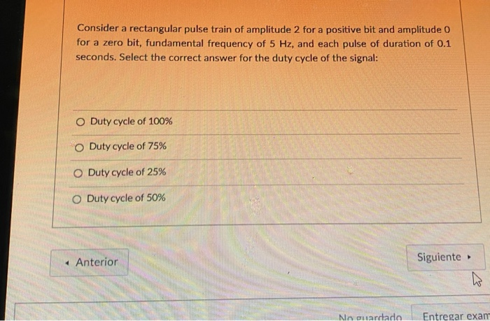 Solved Consider a rectangular pulse train of amplitude 2 for | Chegg.com