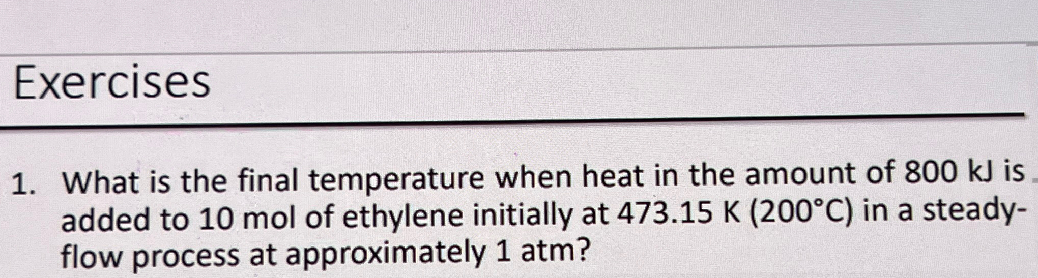 Solved ExercisesWhat is the final temperature when heat in | Chegg.com