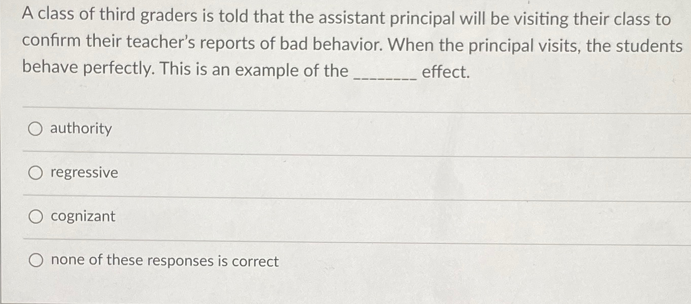 Solved A class of third graders is told that the assistant | Chegg.com