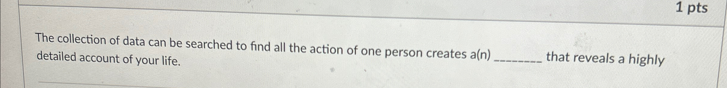 Solved The collection of data can be searched to find all | Chegg.com