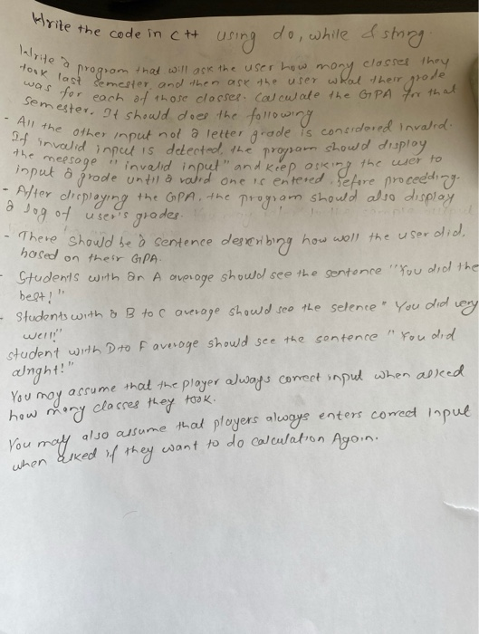 Solved Hrite the code in ctt took last semester and then ask | Chegg.com