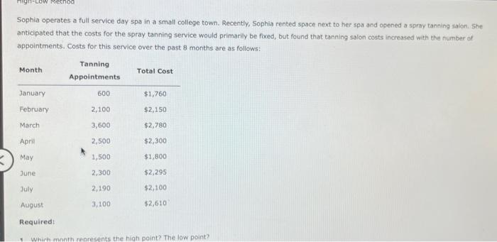 Solved 2. Using the high-low method, compute the variable | Chegg.com