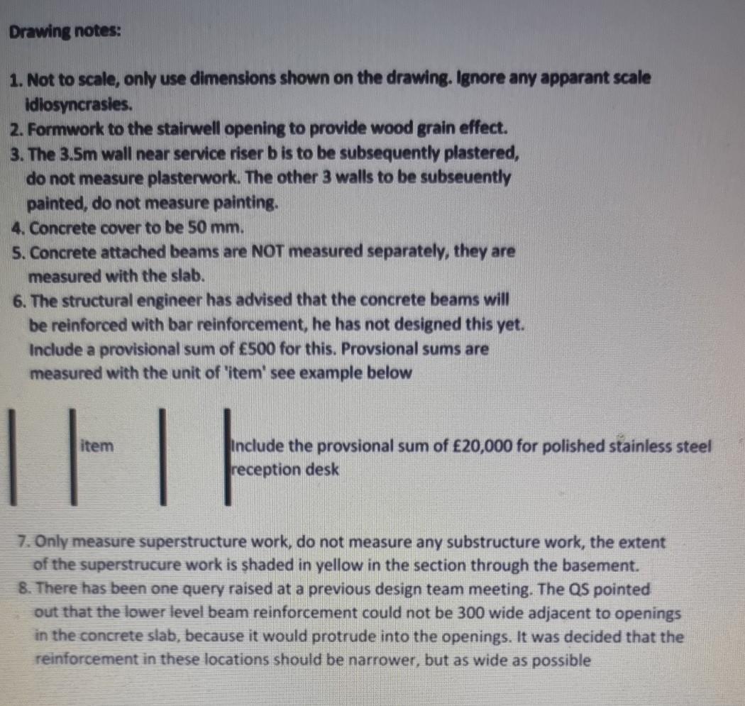Question 1 Take off all the superstructure masonry | Chegg.com