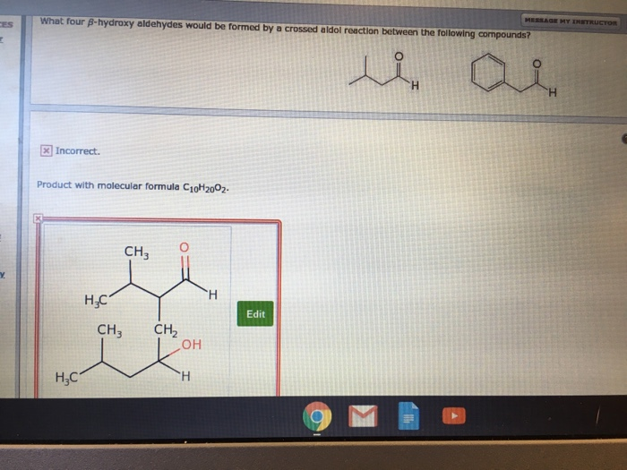 Solved TS What four B-hydroxy aldehydes would be formed by a | Chegg.com