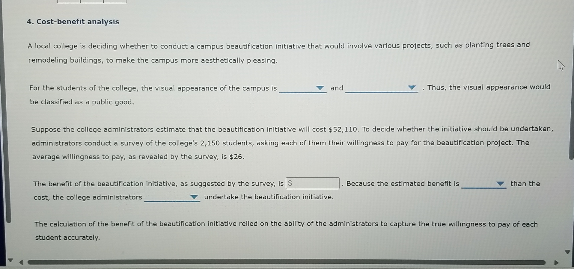 Solved Cost-benefit analysisA local college is deciding | Chegg.com