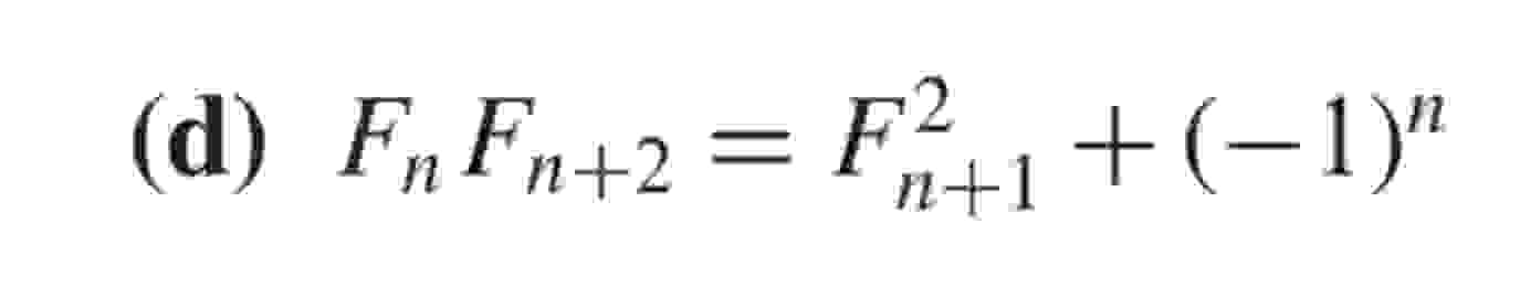 Solved Verify The Following Identities For Fibonacci Numbers