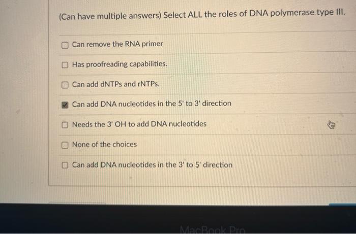 Solved (Can have multiple answers) Select ALL the roles of | Chegg.com
