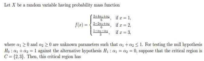 Solved Let X be a random variable having probability mass | Chegg.com