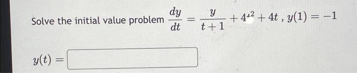 Solved Solve the initial value problem | Chegg.com