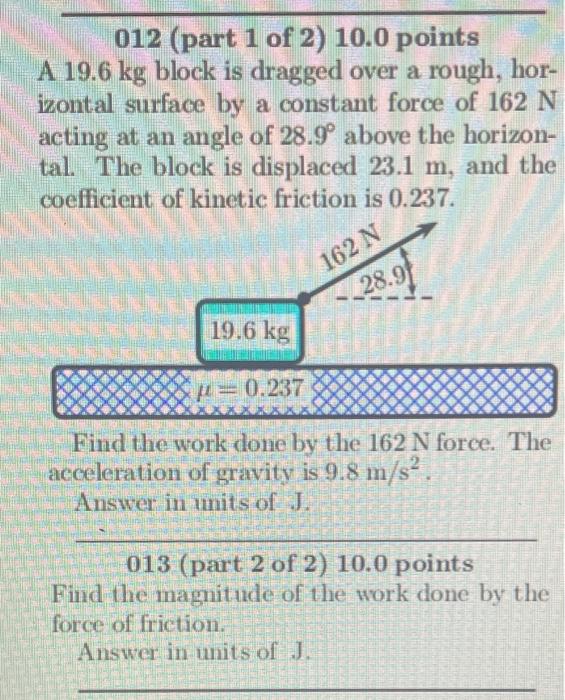 Solved 007 (part 1 of 2 ) 10.0 points A force F=Fx ^+Fy ^ | Chegg.com