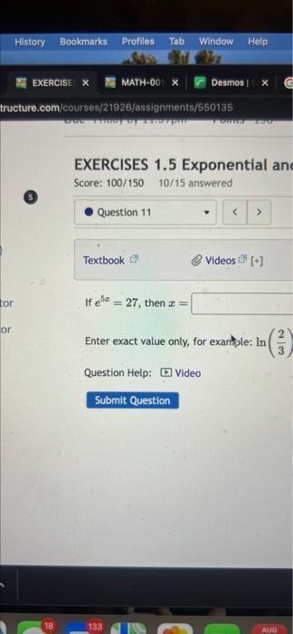 Solved tor History Bookmarks for EXERCISES X | Chegg.com