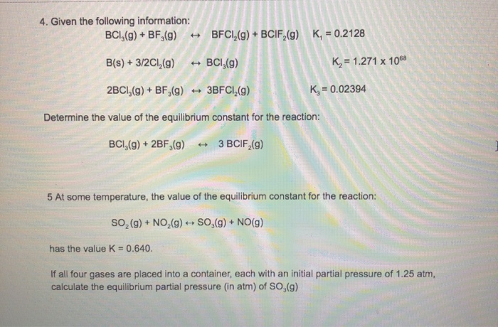 Solved 4. Given the following information: BCI,(9) + BF,(9) | Chegg.com