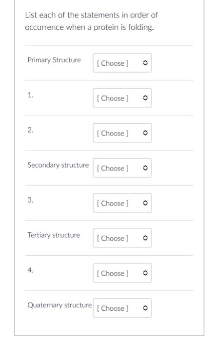 Solved List each of the statements in order of occurrence | Chegg.com