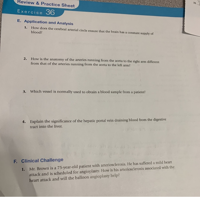 Solved Review & Practice Sheet Exercise 36 E. Application | Chegg.com