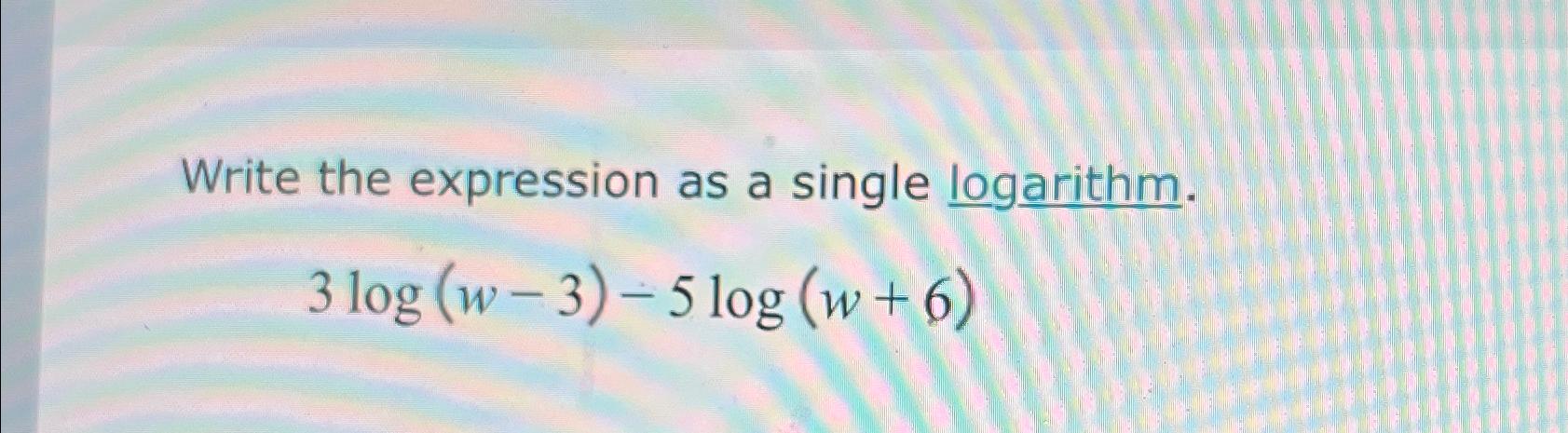 Solved Write the expression as a single | Chegg.com