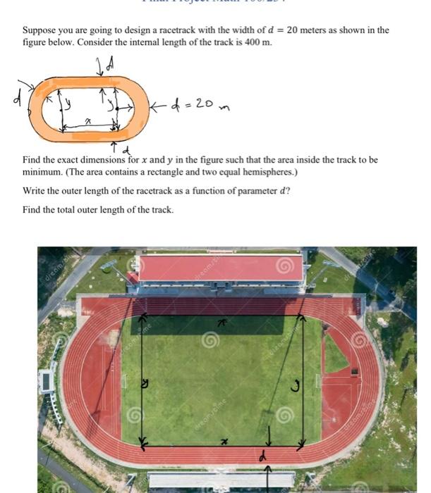 Solved Suppose you are going to design a racetrack with the | Chegg.com