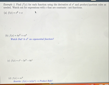 Solved Example 1. ﻿Find f'(x) ﻿for each function using the | Chegg.com