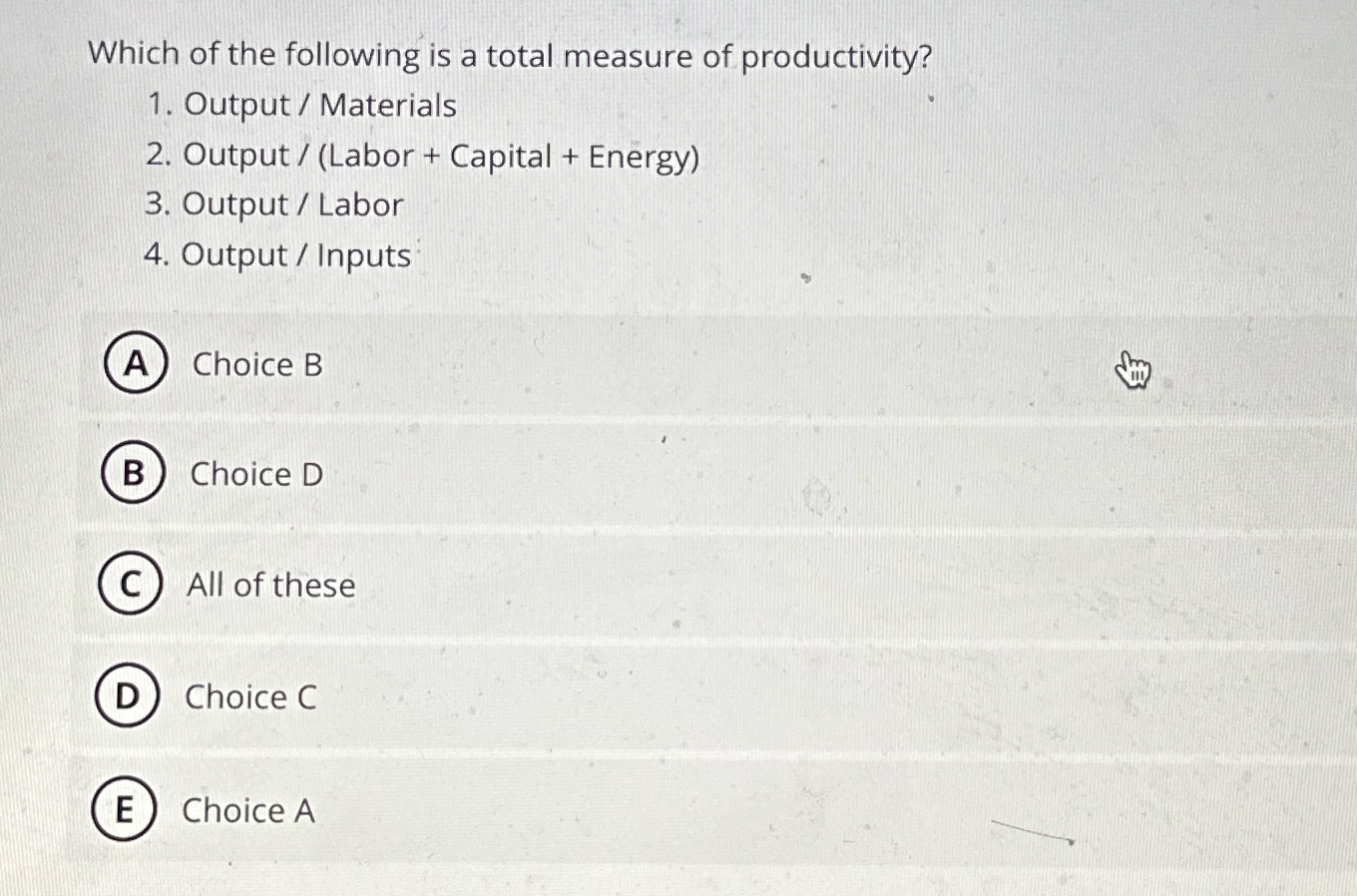 Solved Which of the following is a total measure of | Chegg.com