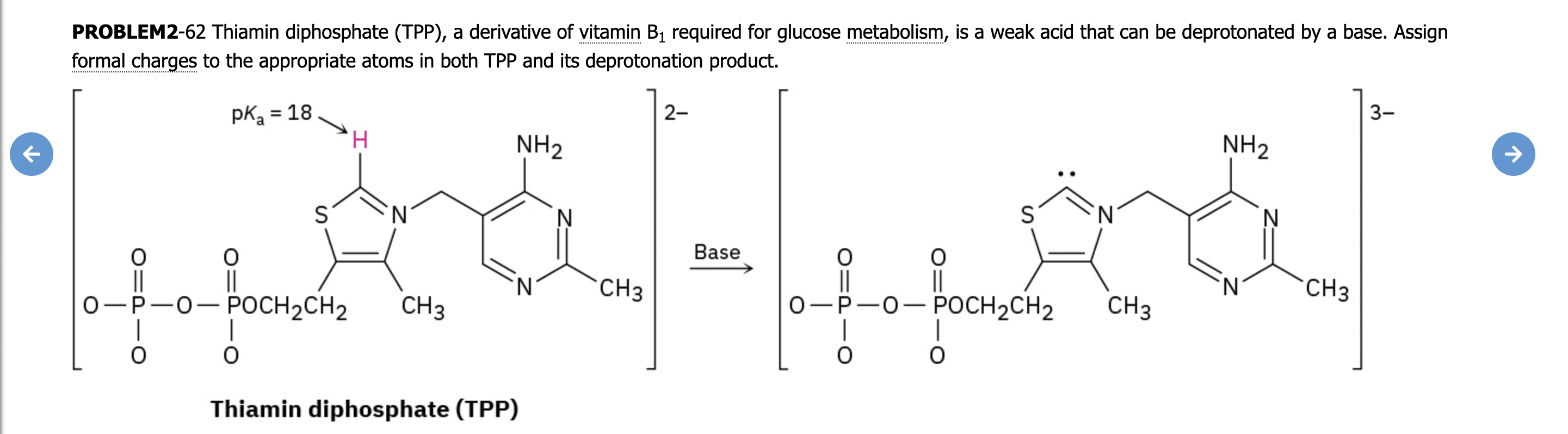 Solved PROBLEM2-62 ﻿Thiamin diphosphate (TPP), ﻿a derivative | Chegg.com