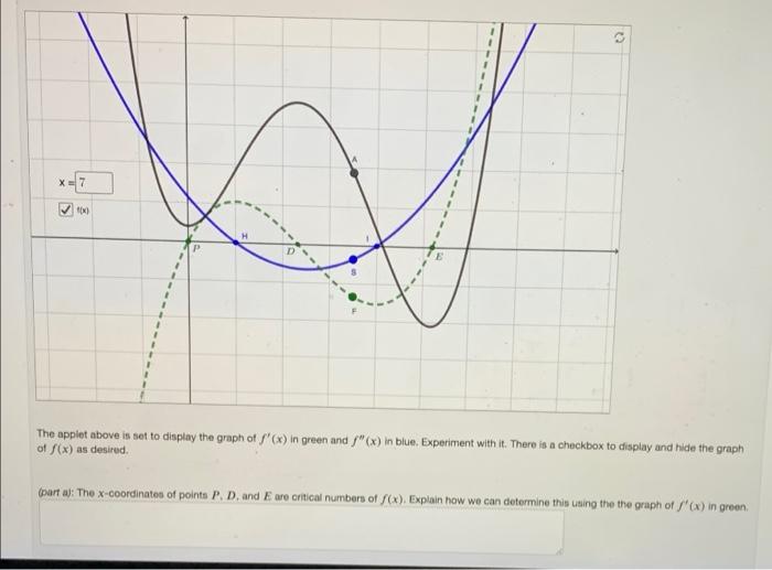 Solved X x = 7 1 1 The applet above is set to display the | Chegg.com
