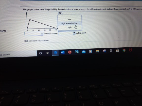 Solved The graphs below show the probability density | Chegg.com