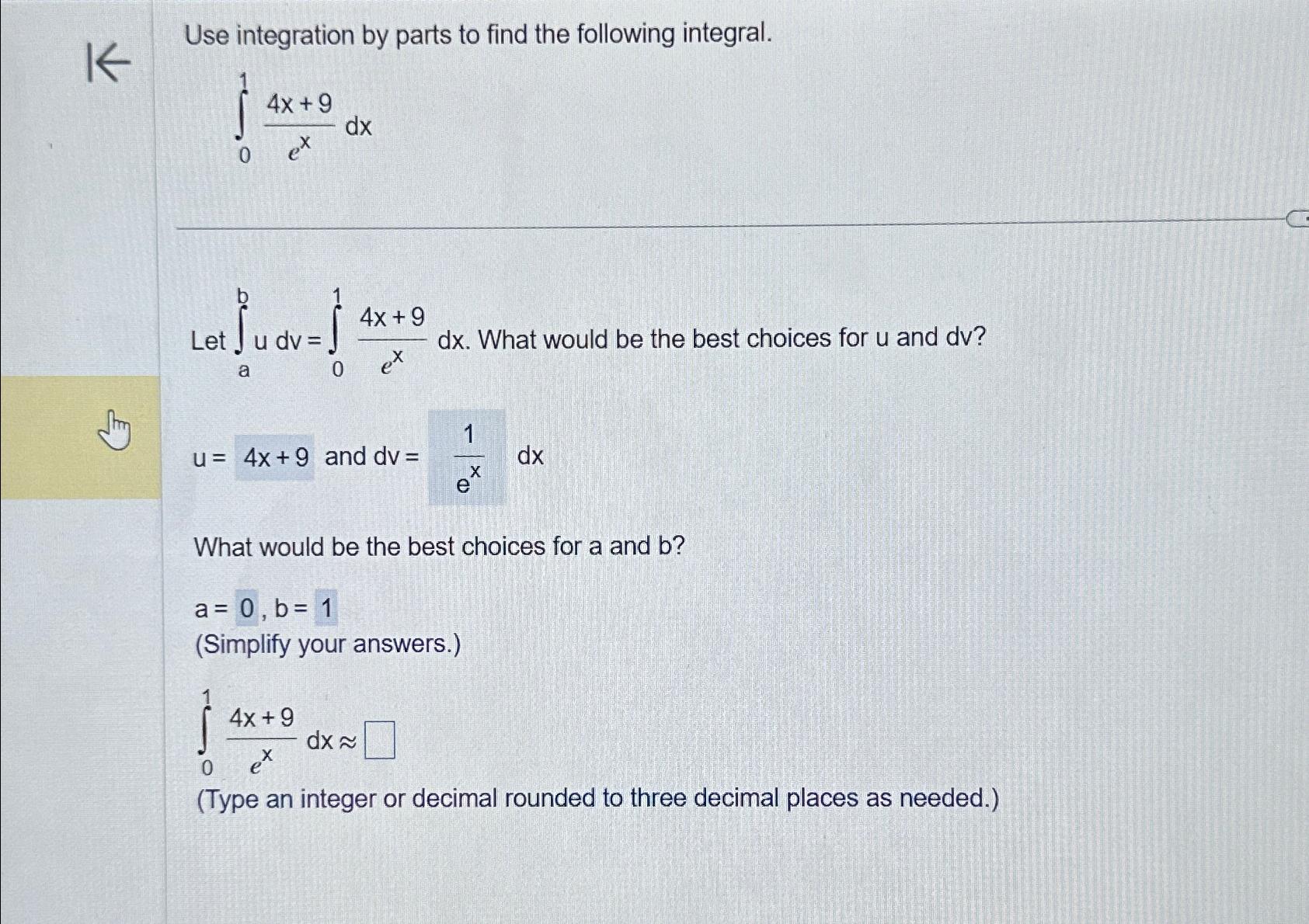 Solved Use integration by parts to find the following | Chegg.com