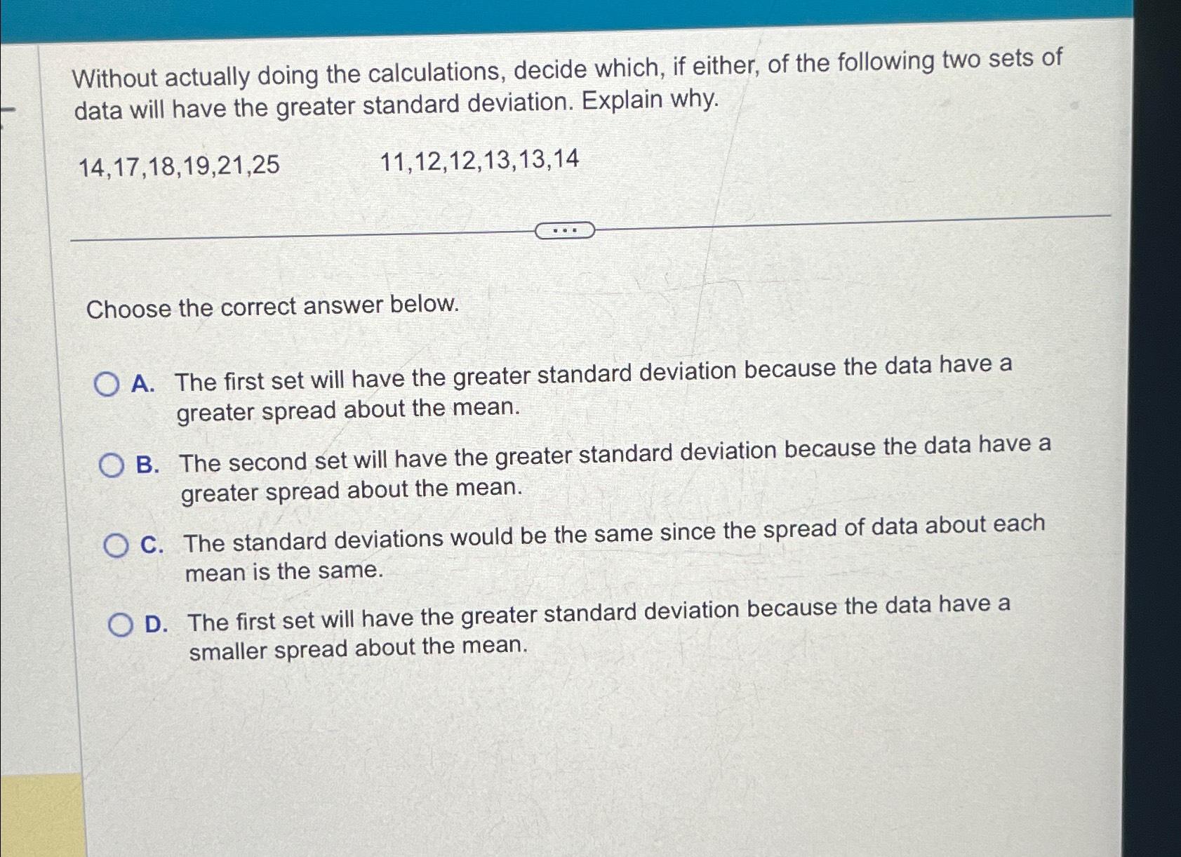 Solved Without actually doing the calculations, decide | Chegg.com