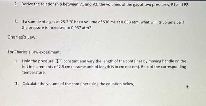 Solved To perform experiments, click on Gas Laws and select | Chegg.com