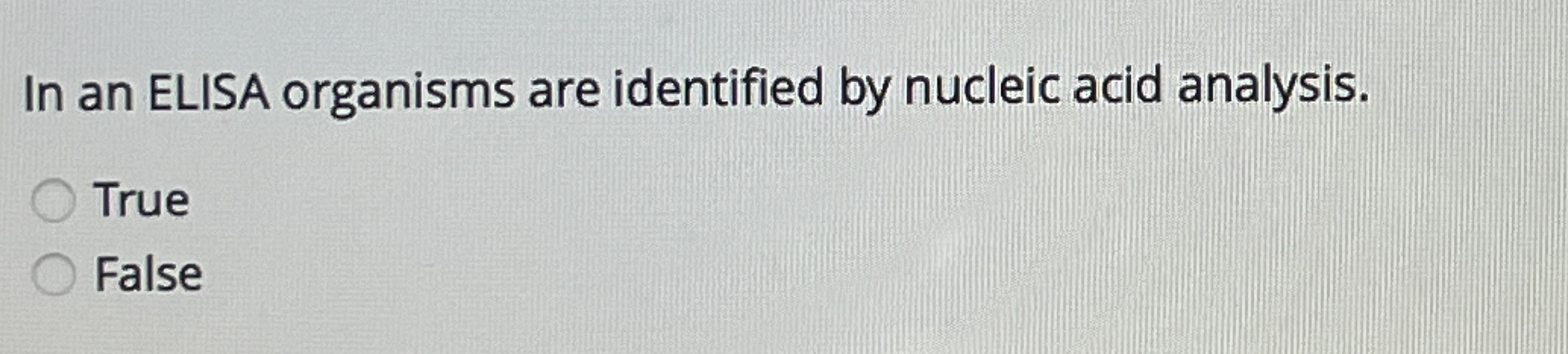 Solved In an ELISA organisms are identified by nucleic acid | Chegg.com
