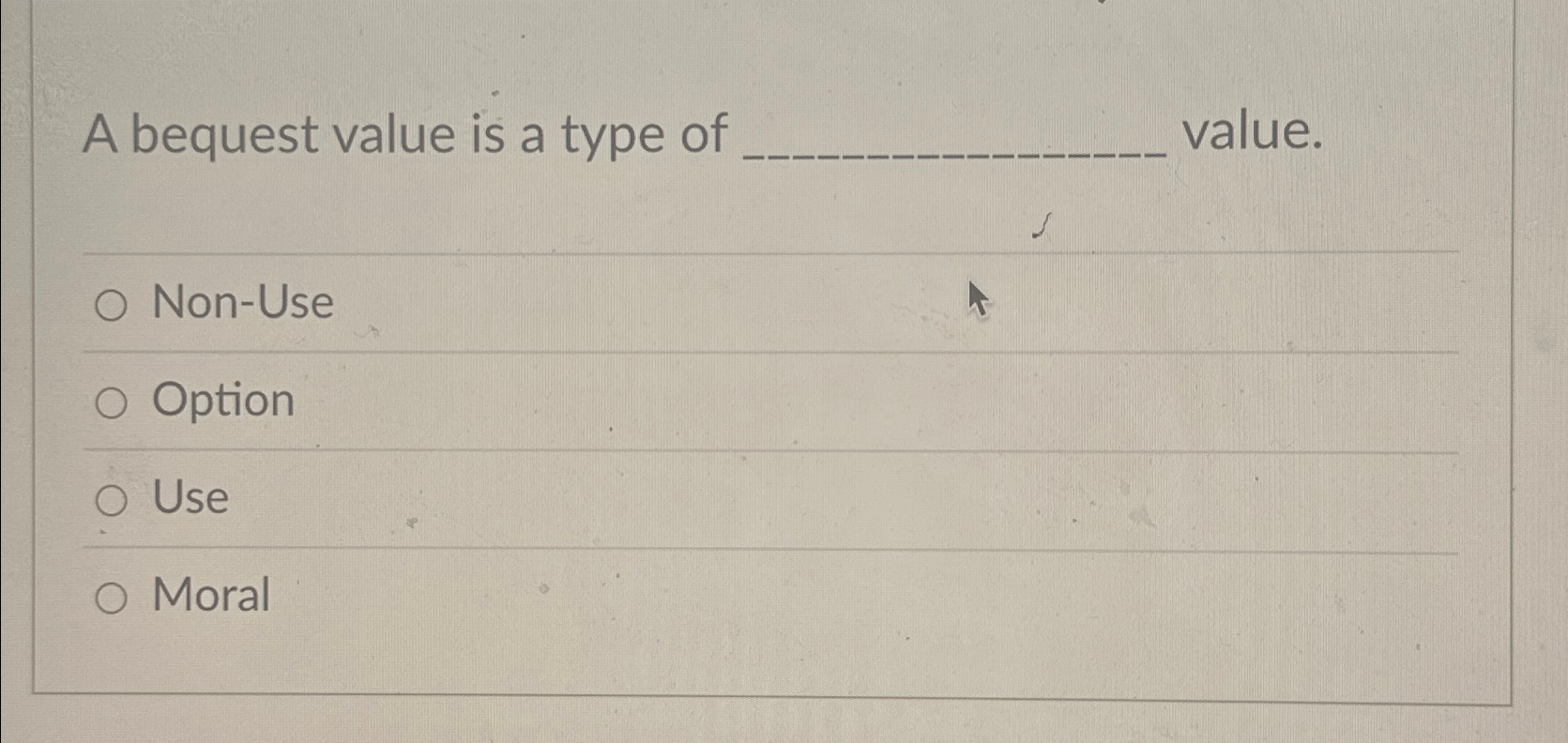 Solved A bequest value is a type of value. | Chegg.com