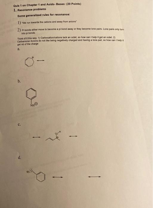 Solved Quiz 1 on Chapter 1 and Aoids-Bases: (20 Points) 1. | Chegg.com