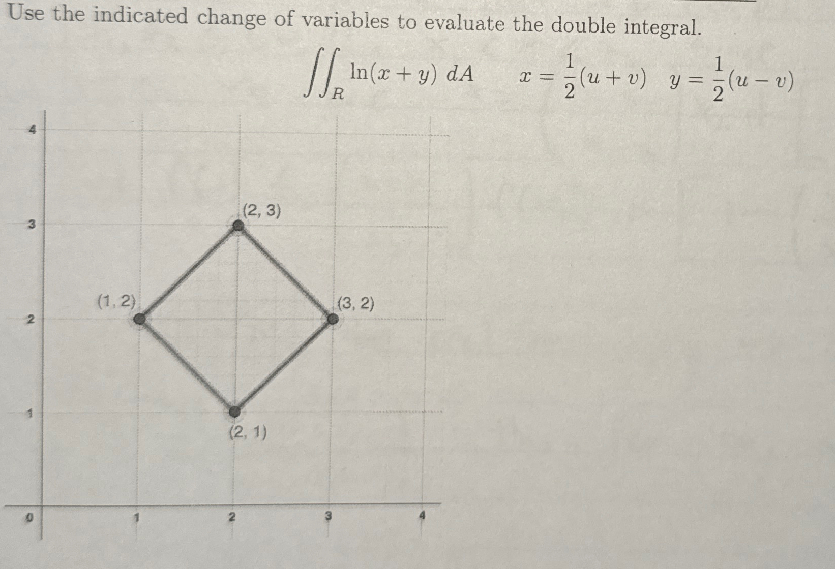 Solved Use the indicated change of variables to evaluate the | Chegg.com