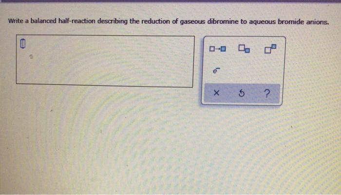 Solved Write a balanced half-reaction describing the | Chegg.com