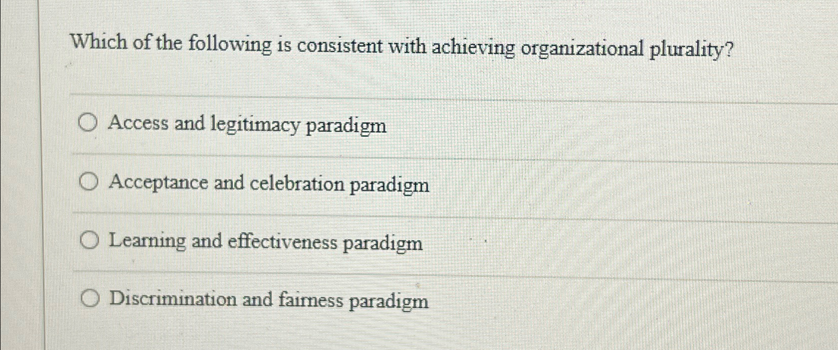 Solved Which of the following is consistent with achieving | Chegg.com