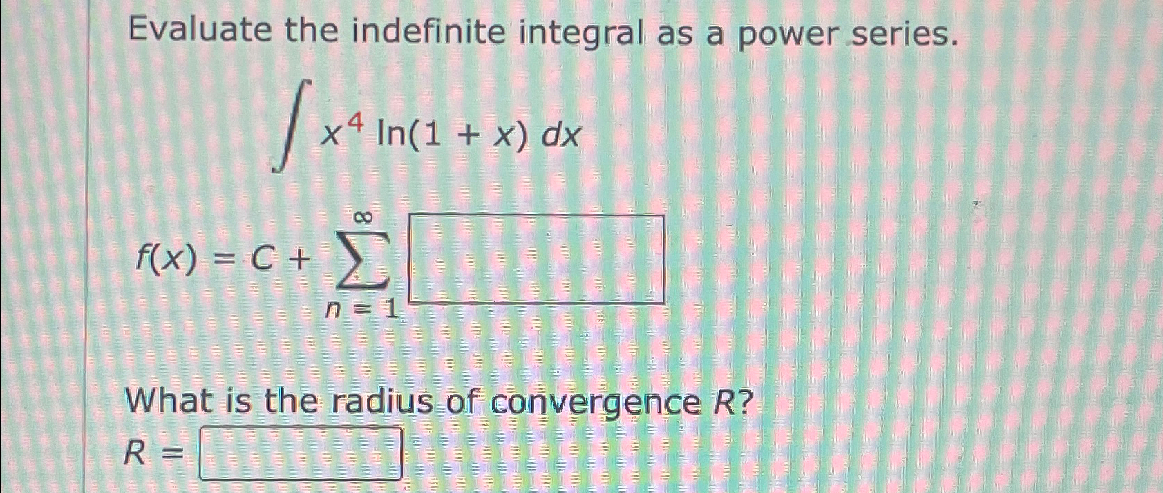 Solved Evaluate the indefinite integral as a power | Chegg.com