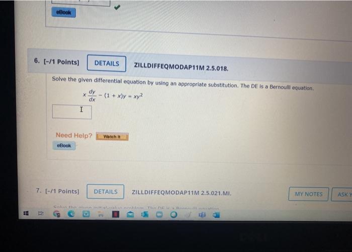 Solved eBook 6. (-/1 Points) DETAILS ZILLDIFFEQMODAP11M | Chegg.com Solved eBook 6. (-/1 Points) DETAILS ZILLDIFFEQMODAP11M | Chegg.com