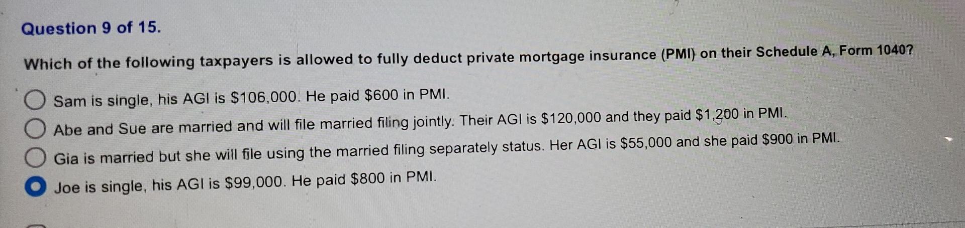 Solved Which of the following taxpayers is allowed to fully | Chegg.com