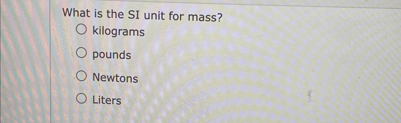 Solved What is the SI unit for | Chegg.com