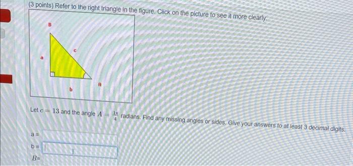 Solved Let a=5 and the angle A=85∘. Find any missing angles | Chegg.com