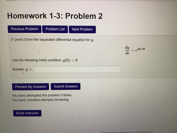 Solved Homework 1-3: Problem 2 Previous Problem Problem List | Chegg.com